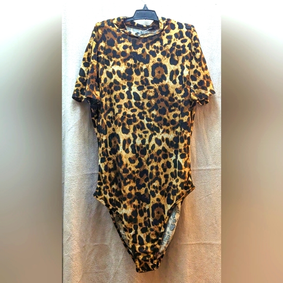SHEIN | Pants & Jumpsuits | Shein Leopard Print Bodysuit | Poshmark